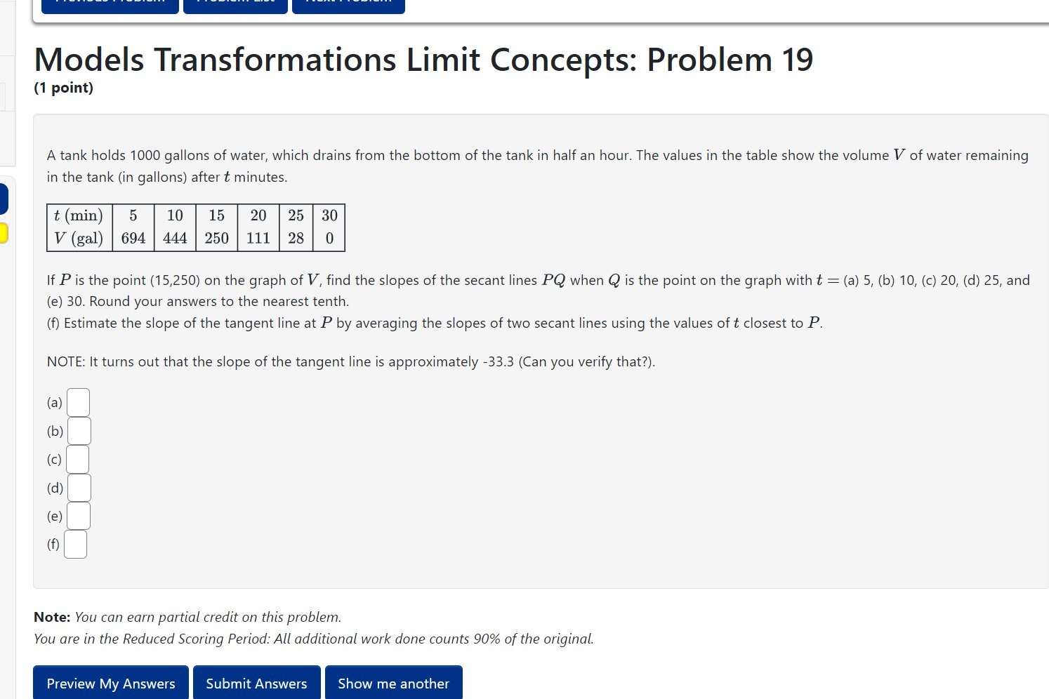 Solved Models Transformations Limit Concepts: Problem 19 (1 | Chegg.com