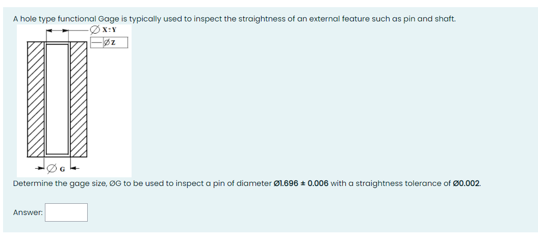 Solved A hole type functional Gage is typically used to | Chegg.com