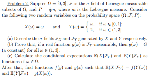 Solved =w = Y(w)= { if we 10.1 Problem 2. Suppose 1 = [0,3], | Chegg.com