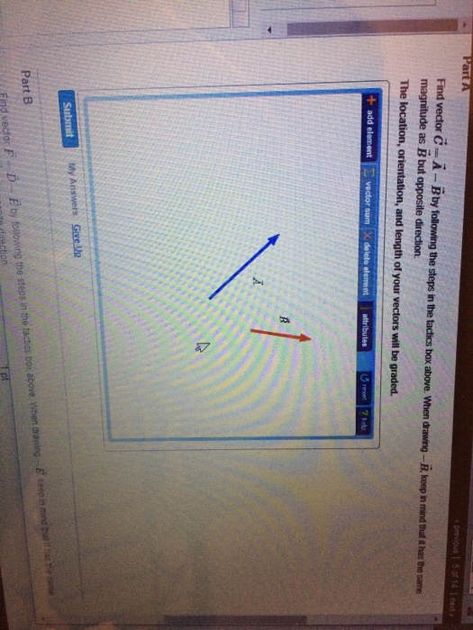 Solved Find vector C = A - B by following the steps in the | Chegg.com