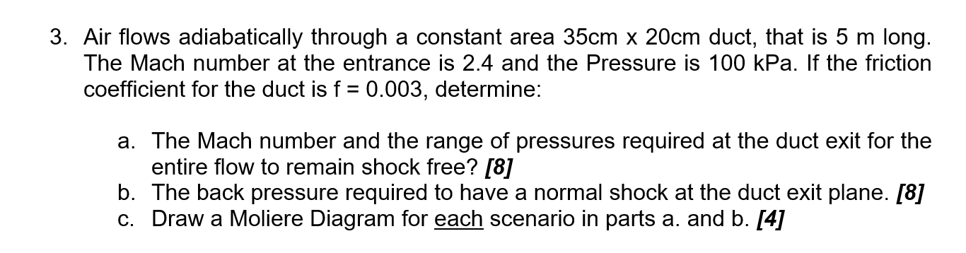 Solved 3. Air flows adiabatically through a constant area | Chegg.com