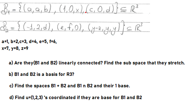 Solved R1={(a,a,b),(1,0,x),⋅(c,0,d)}⊆R3 | Chegg.com
