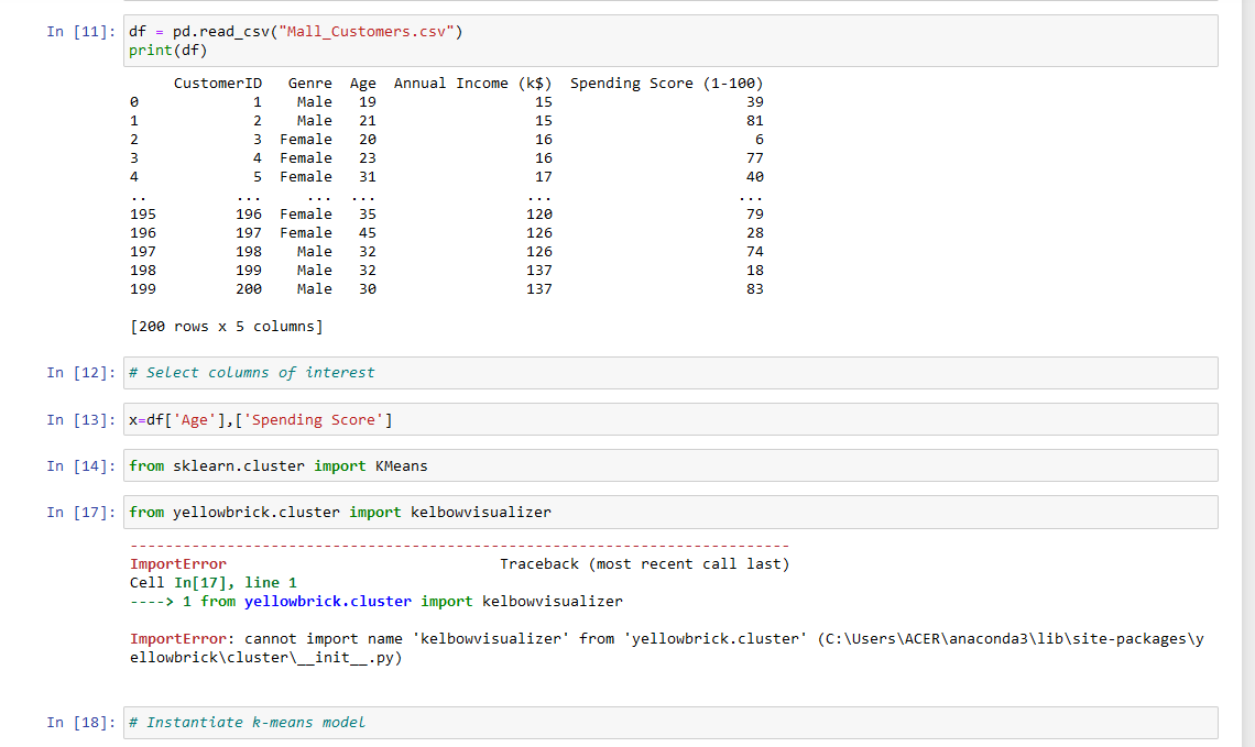 Solved an error in in (17) even i was download anaconda | Chegg.com