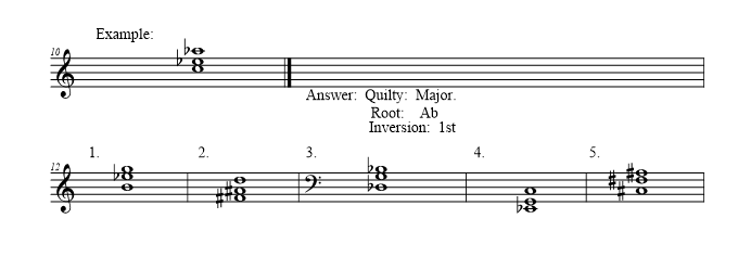 The following triads are in either first inversion or | Chegg.com