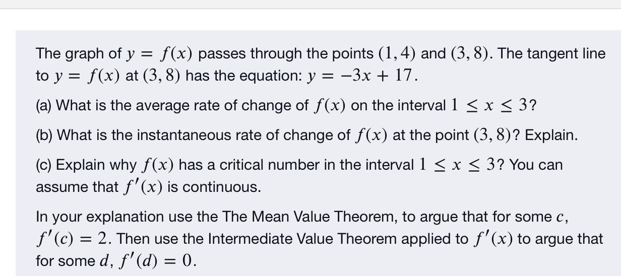 Solved The graph of y = f(x) passes through the points (1, | Chegg.com
