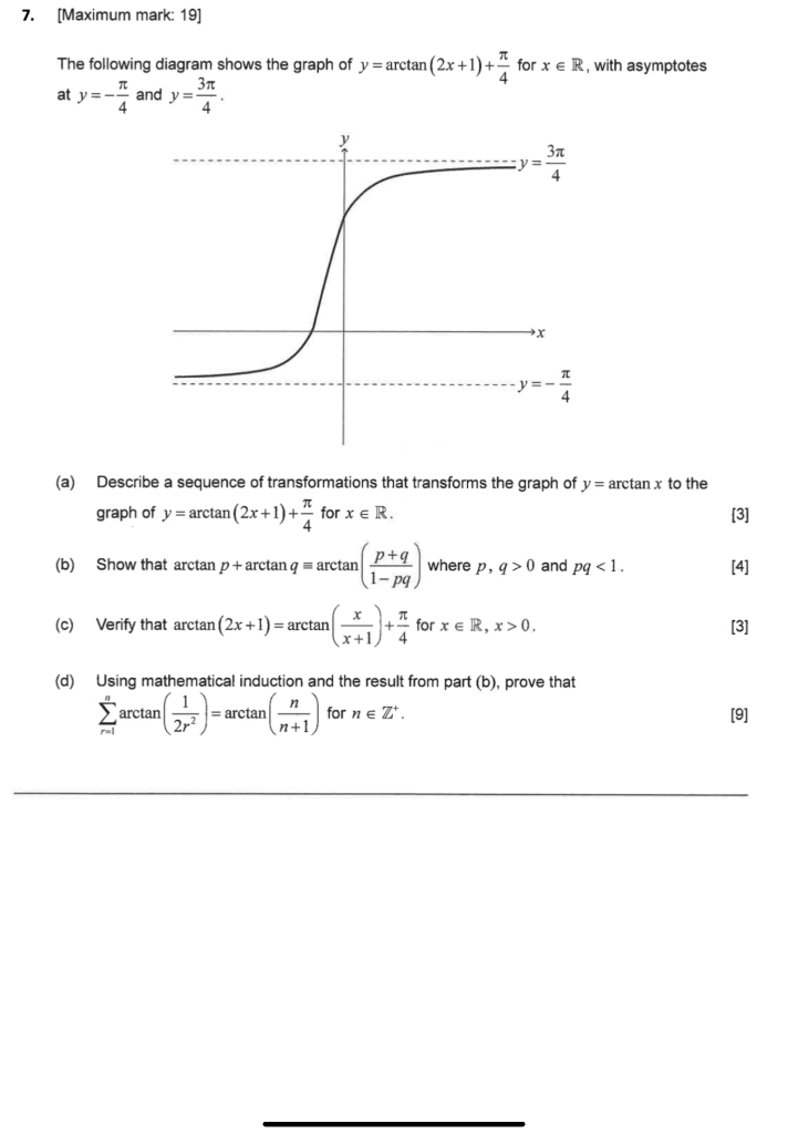 Solved 7. [Maximum mark: 19) The following diagram shows the | Chegg.com
