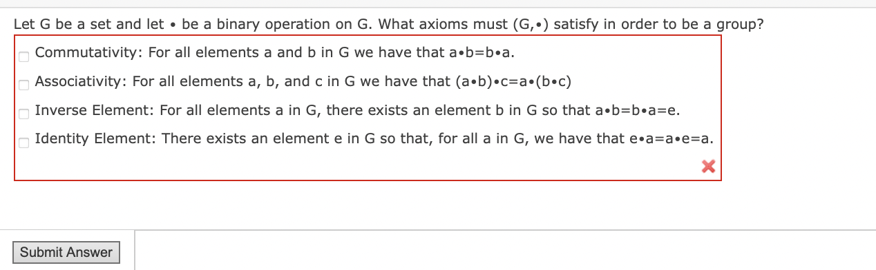 Solved Let G be a set and let ⋅ be a binary operation on G. | Chegg.com