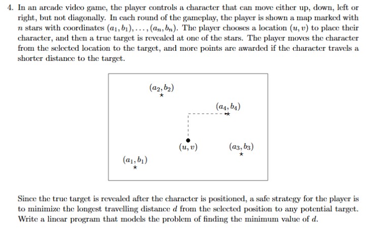 Solved 4. ﻿In an arcade video game, the player controls a | Chegg.com