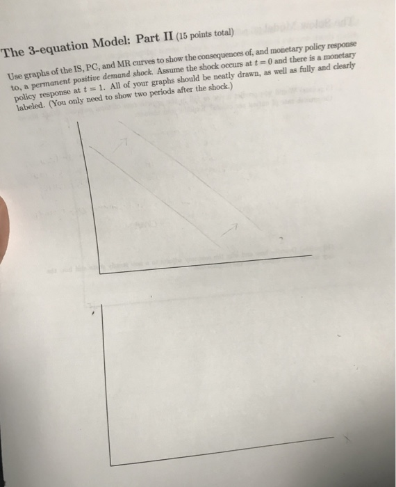 Solved The 3-equation Model: Part II (15 points total) Use | Chegg.com