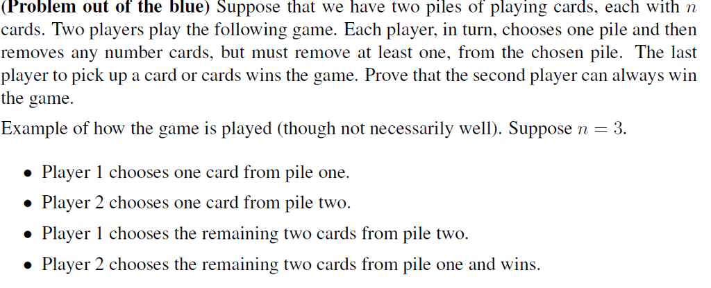 Solved (Problem out of the blue) Suppose that we have two | Chegg.com