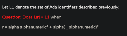 Solved Ada Identifiers Questions 1-5 assume the following | Chegg.com
