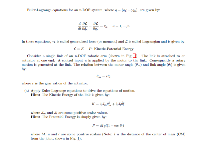 Solved Figure 2: Robotic hand. Now, use Matlab to integrate | Chegg.com