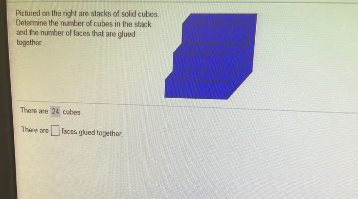 Solved Pictured on the right are stacks of solid cubes | Chegg.com
