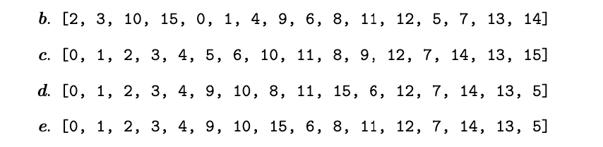 Solved Exercise 6 (15%) The following arrays are the result | Chegg.com
