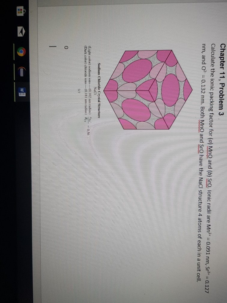 Solved Chapter 11, Problem 3 Calculate the ionic packing | Chegg.com