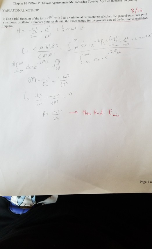 Solved use trial function of the form e^(-beta(x)^2) with | Chegg.com