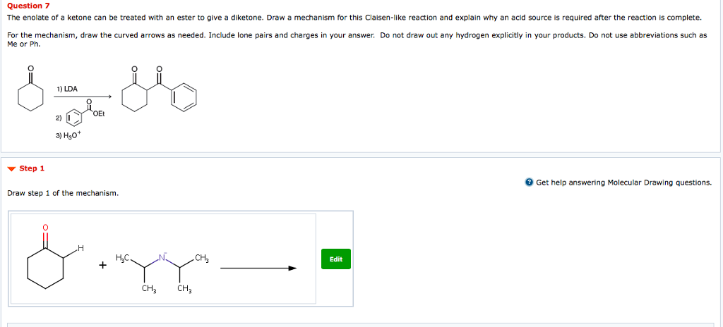 Solved Question 7 The enolate of a ketone can be treated | Chegg.com
