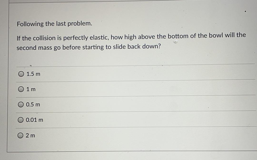 Solved A block of mass m = 1 kg is released from rest at the | Chegg.com