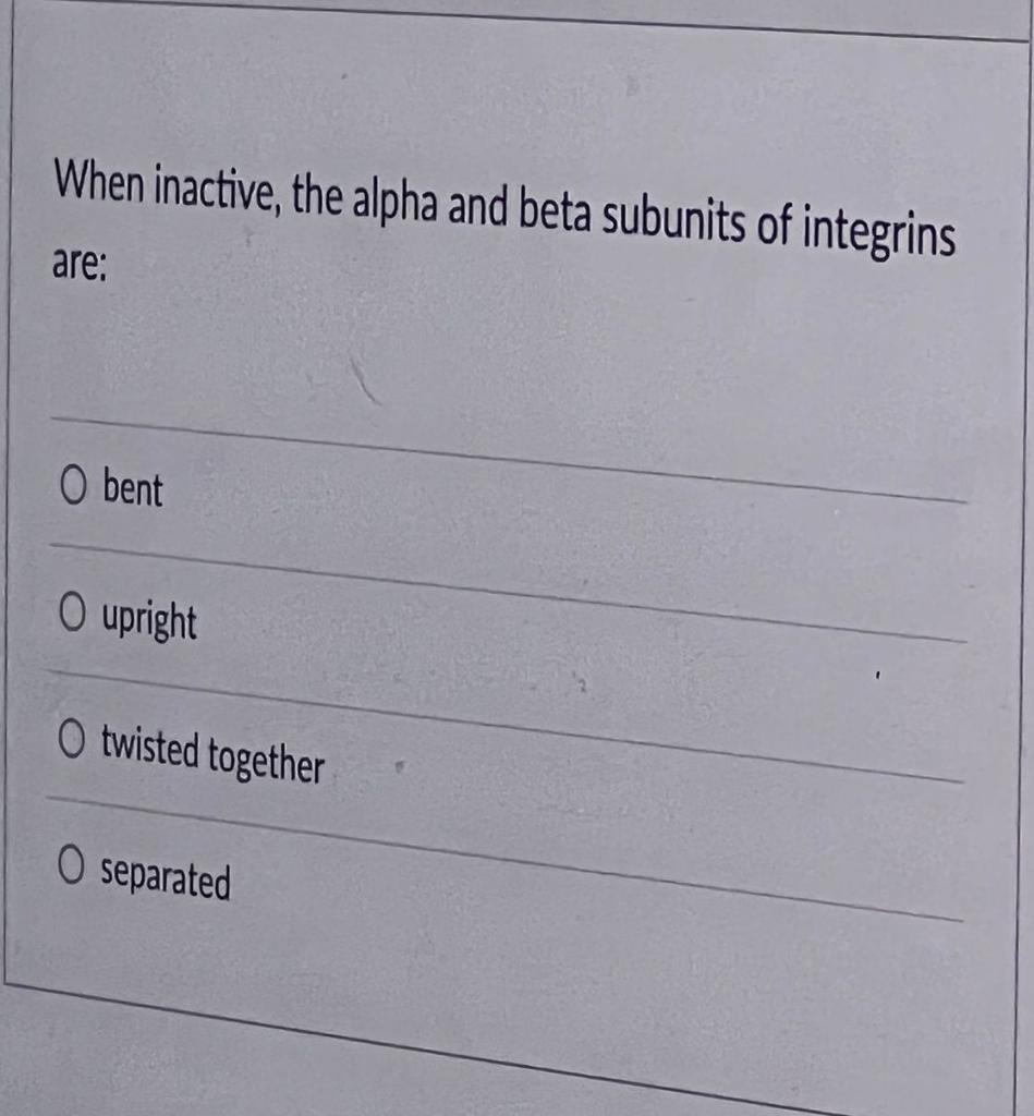 Solved When inactive, the alpha and beta subunits of | Chegg.com