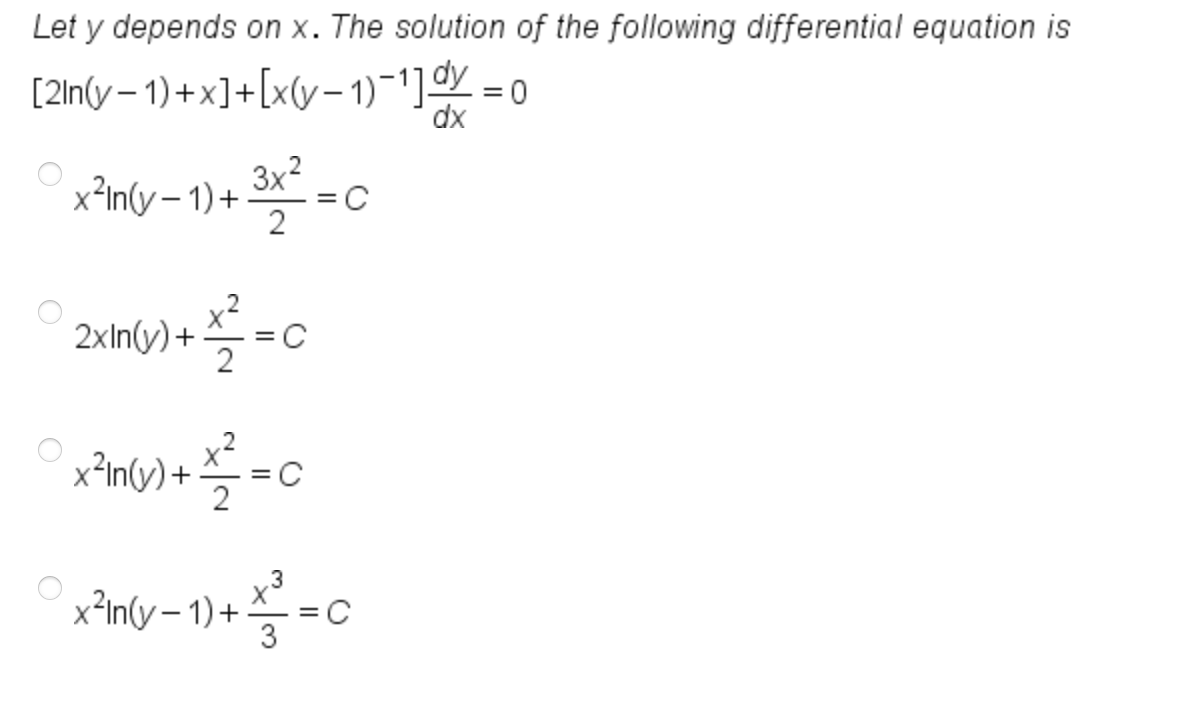 Solved The solution of the differential equation where a and | Chegg.com