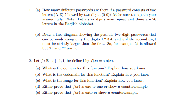 Solved 1. (a) How many different passwords are there if a | Chegg.com