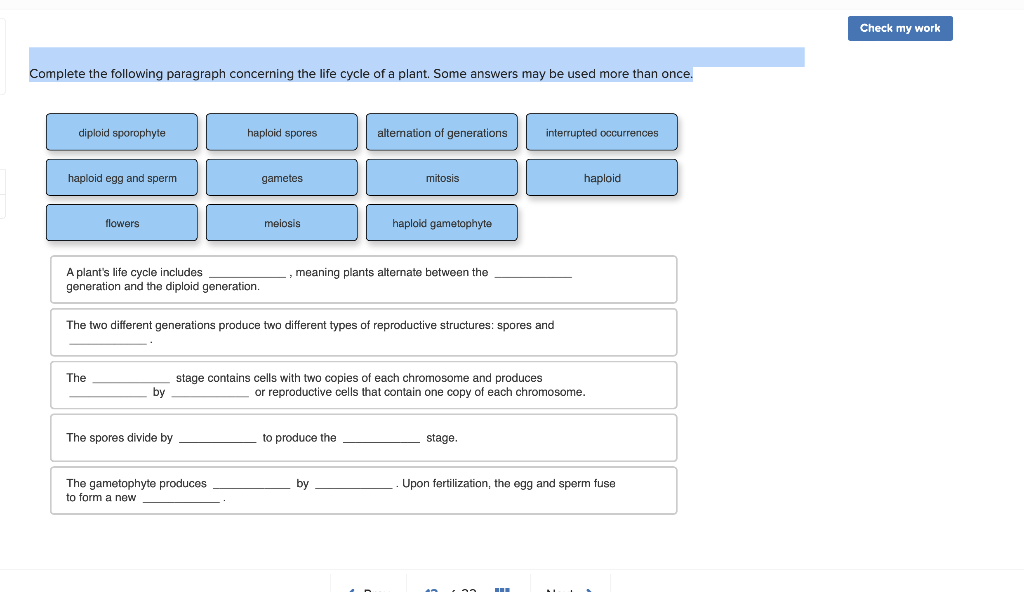 Solved Complete the following paragraph concerning the life | Chegg.com
