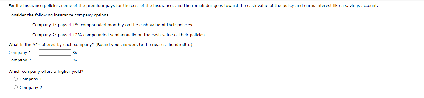 Solved For life insurance policies, some of the premium pays | Chegg.com