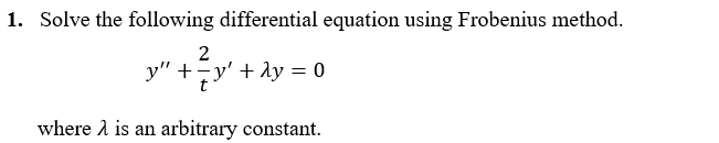 Solved Solve the following differential equation using | Chegg.com