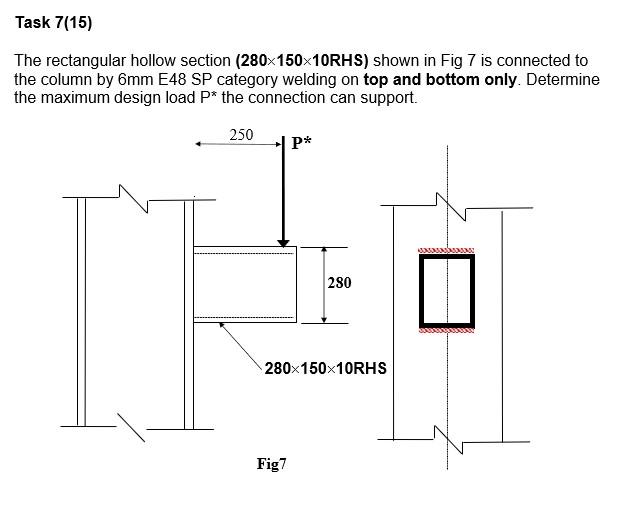 Solved Task 7(15) The rectangular hollow section | Chegg.com