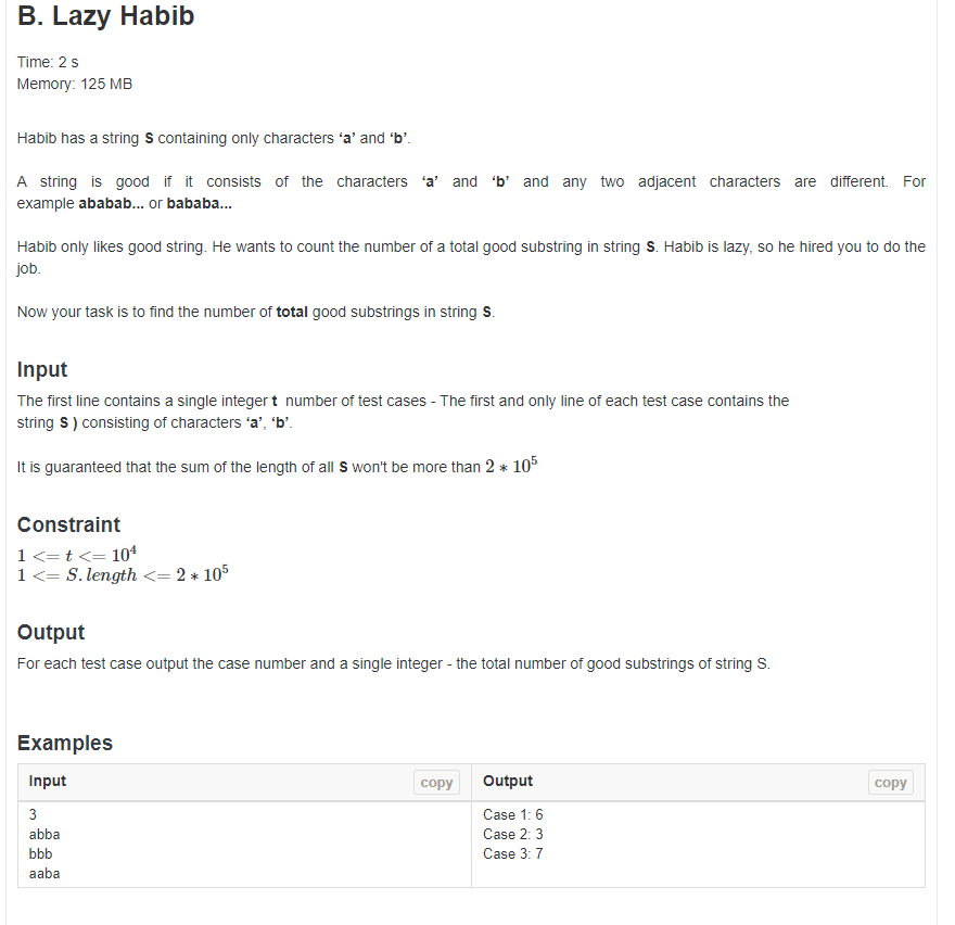 Solved B. Lazy Habib Time: 25 Memory: 125 MB Habib has a | Chegg.com