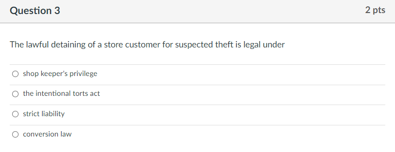 Solved List the three categories of tort. intentional, | Chegg.com