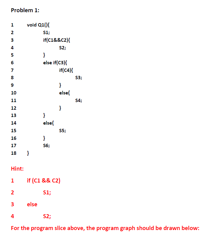 Solved Draw The Program Graph You Must Use Line Numbers To
