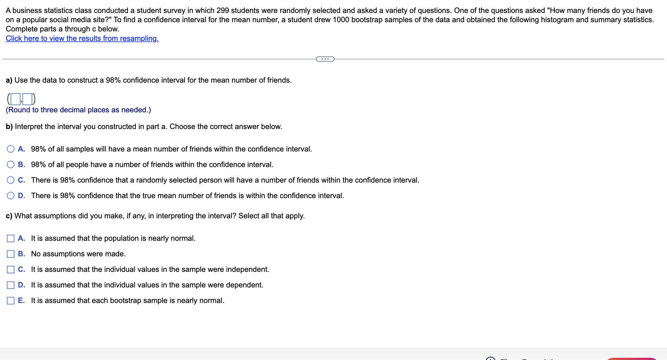 Solved Complete parts a through c below. Click here to view | Chegg.com