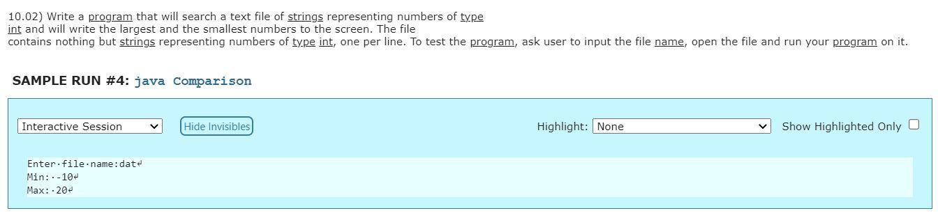 Solved 10.02) Write a program that will search a text file | Chegg.com