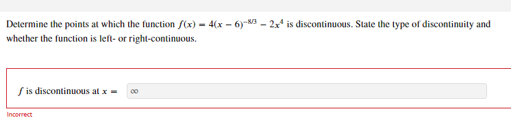 Solved Determine the points at which the function | Chegg.com