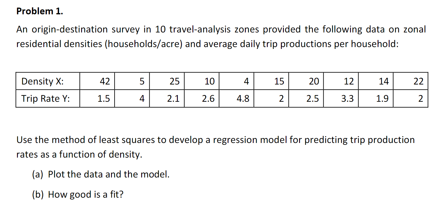 An origin-destination survey in 10 travel-analysis | Chegg.com