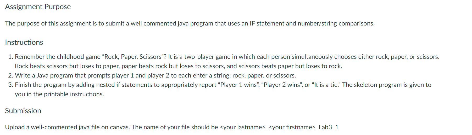 Solved Assignment Purpose The purpose of this assignment is | Chegg.com