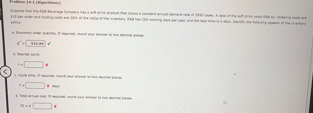 Solved Problem 14-1 (Algorithmic) Suppose that the R&B | Chegg.com