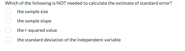 Solved Which of the following is NOT needed to calculate the | Chegg.com