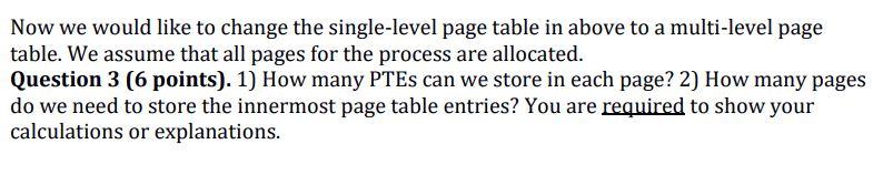 Solved Part III: Page Tables (24 points) Assume you have a | Chegg.com