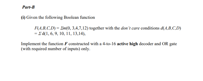 Solved Question 2 (30 points) Part-A Given the logic | Chegg.com