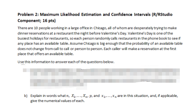 Solved Problem 2: Maximum Likelihood Estimation and | Chegg.com