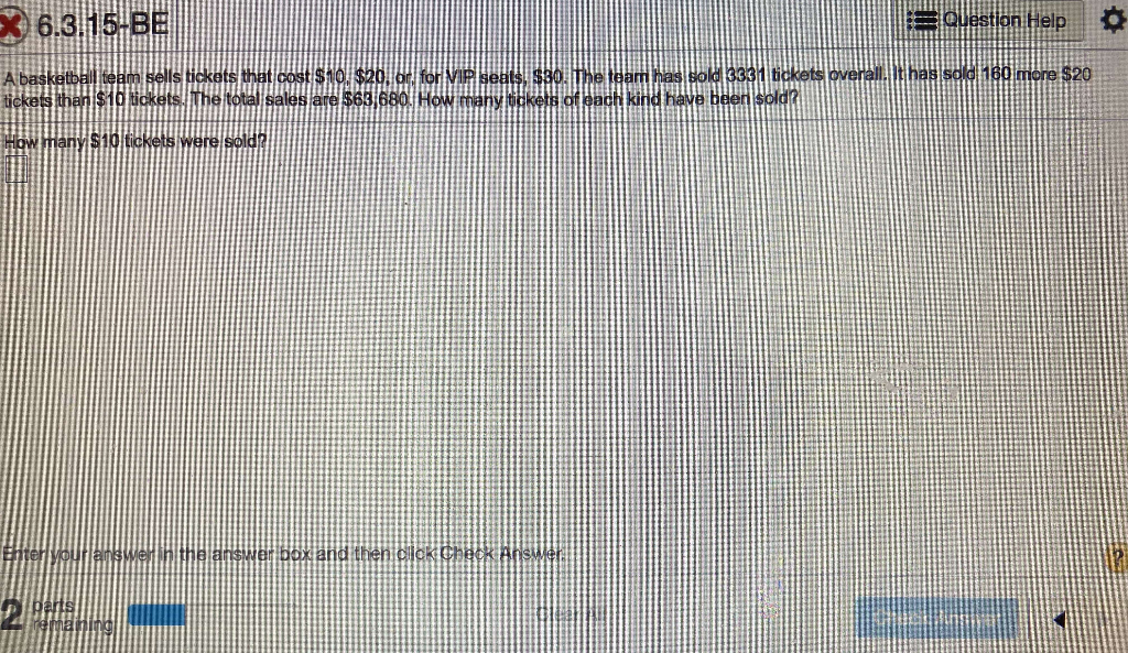 Solved 2. How many $20 tickets were sold? 3. How many $30 | Chegg.com