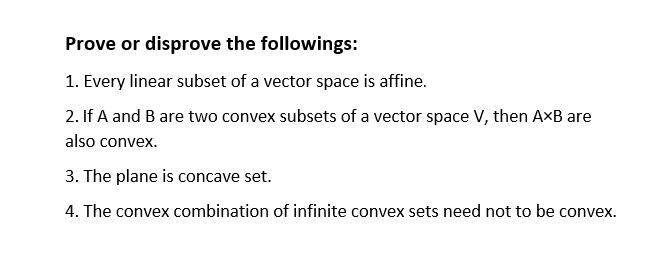 Solved Prove or disprove the followings: 1. Every linear | Chegg.com