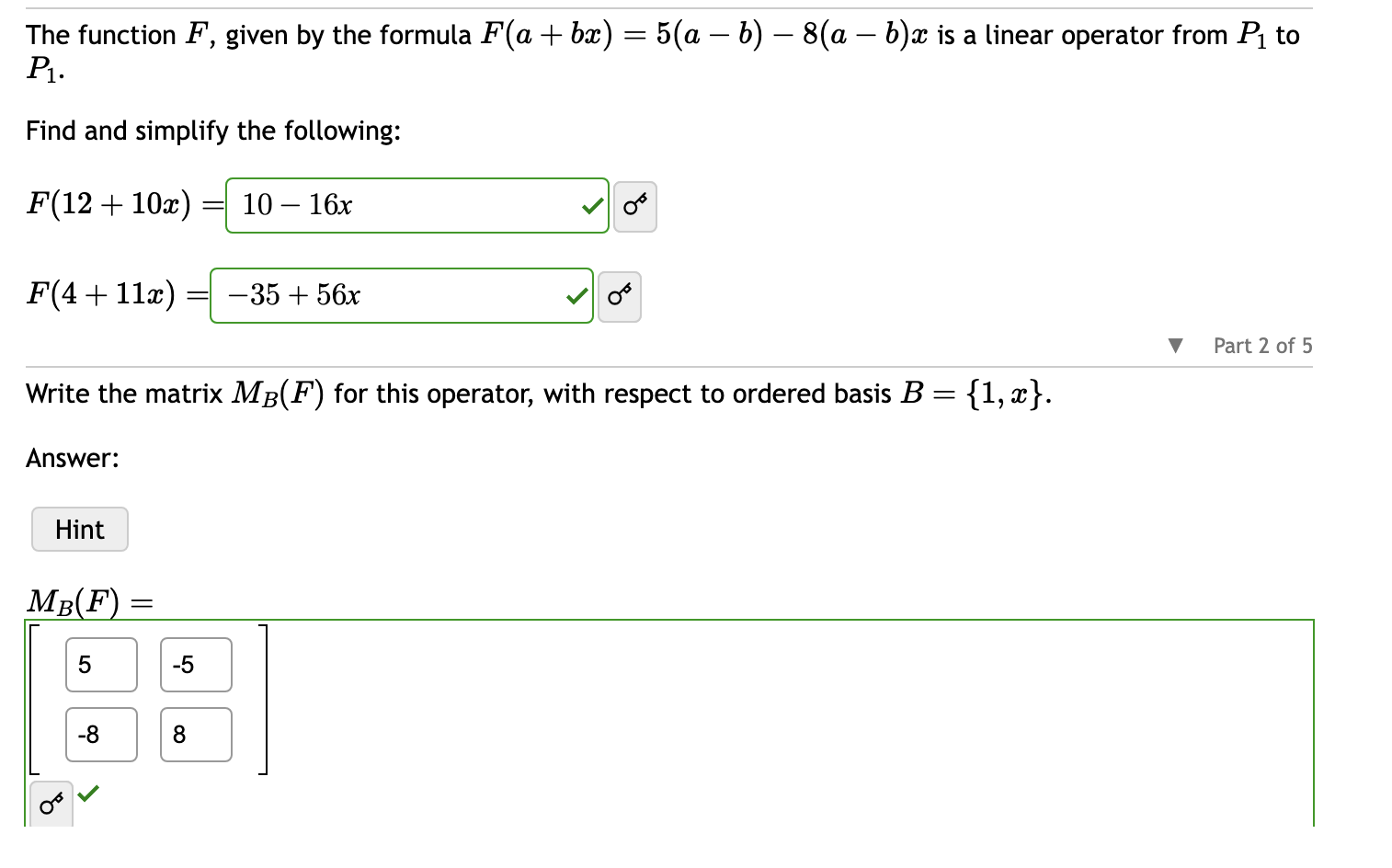 Solved The function F, given by the formula | Chegg.com