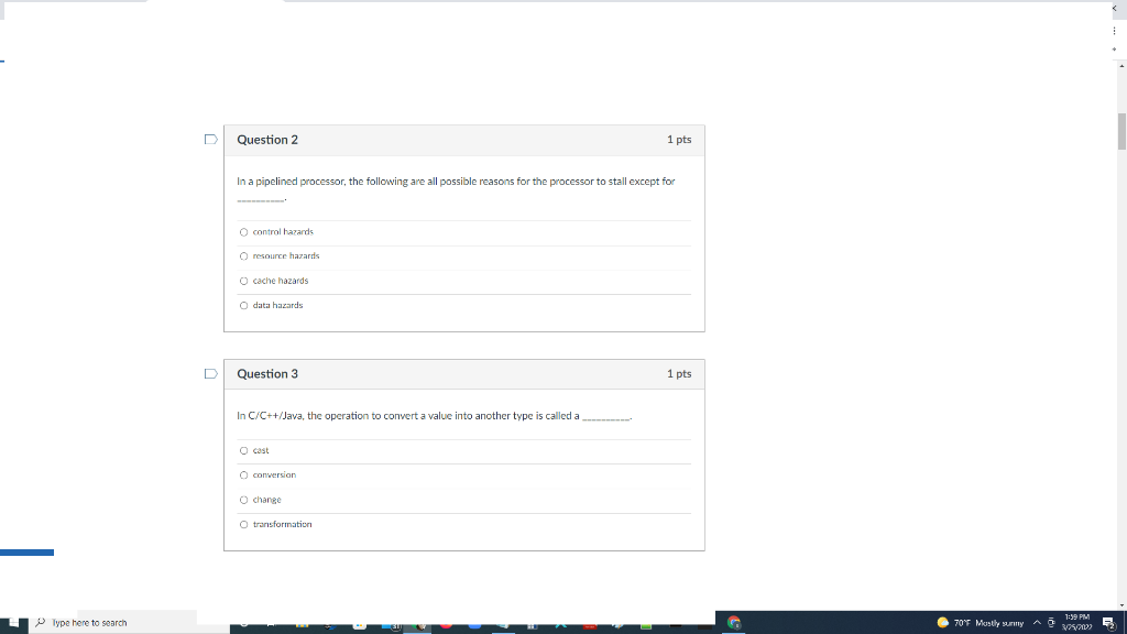 Solved D Question 2 1 pts In a pipelined processor, the | Chegg.com