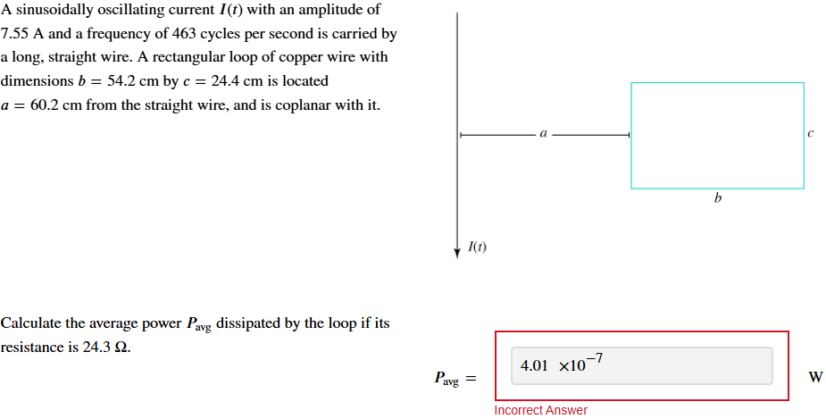 Solved A sinusoidally ﻿oscillating current I(t) ﻿with an | Chegg.com