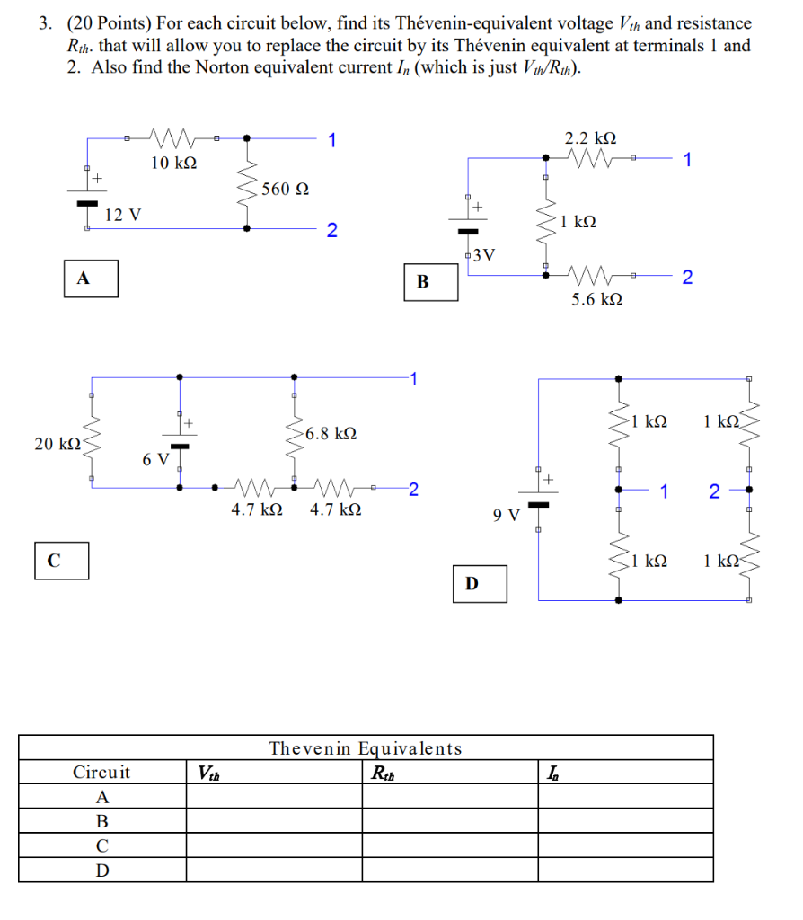 Solved 3. (20 Points) For each circuit below, find its | Chegg.com Solved 3. (20 Points) For each circuit below, find its | Chegg.com