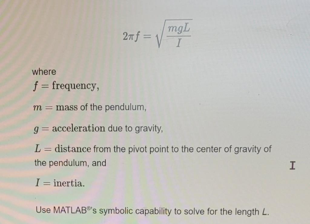 Solved 12.9 - 12.9 A pendulum is a rigid object suspended | Chegg.com