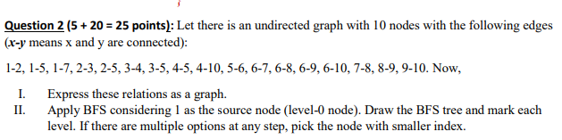 Consider the same graph mentioned in Question 2. Now, | Chegg.com